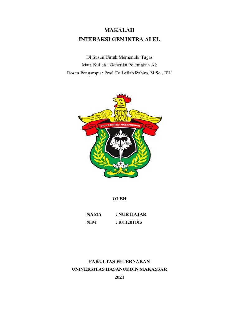 Interaksi Gen Intra Alel dalam Genetika | PDF
