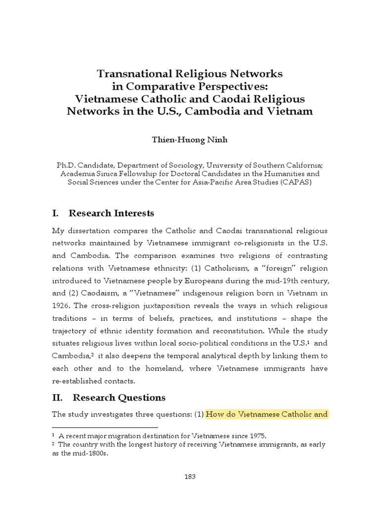 Transnational Religious Networks | PDF | Cambodia | Diaspora