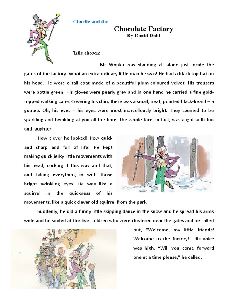 Roald Dahl Charlie and The Chocolate Factory Extra Reading ...