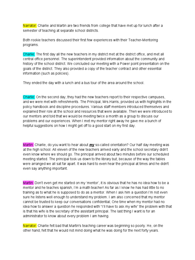 Teacher Mentor Presentation | PDF | Mentorship | Teachers