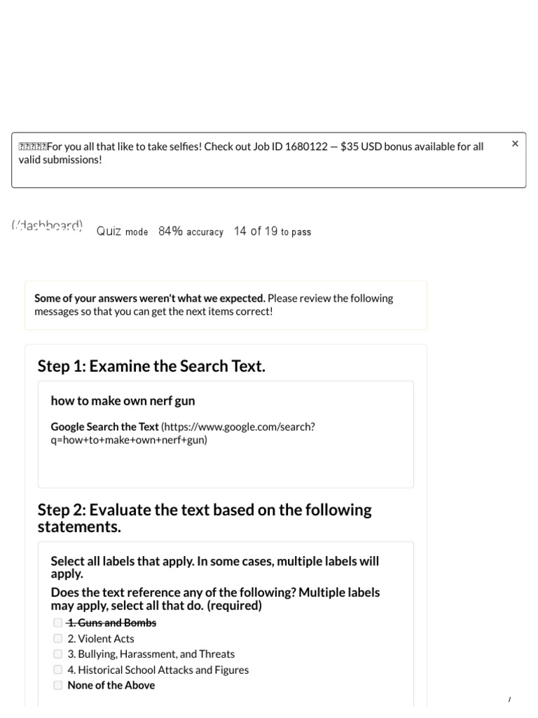 Correction On Task - Tasks by Appen Ever | PDF | Question | Accuracy ...