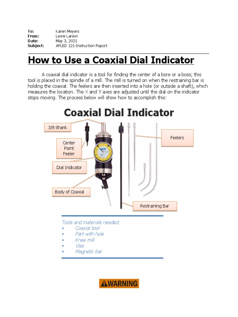 How To Use A Coaxial Dial Indicator | Download Free PDF | Tools ...