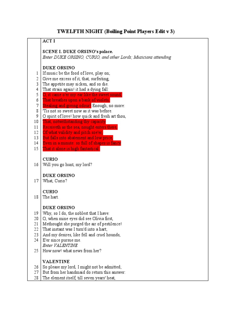 Twelfth Night: A Concise Edition | PDF | Twelfth Night