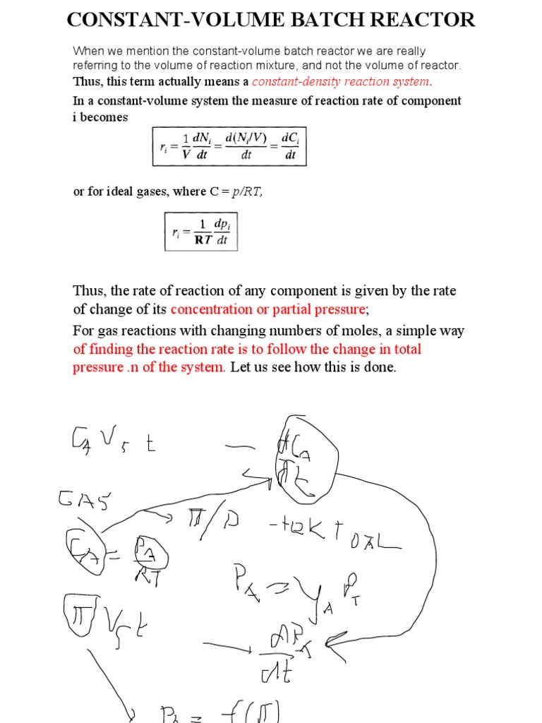 Thus, This Term Actually Means A in A Constant-Volume System The ...