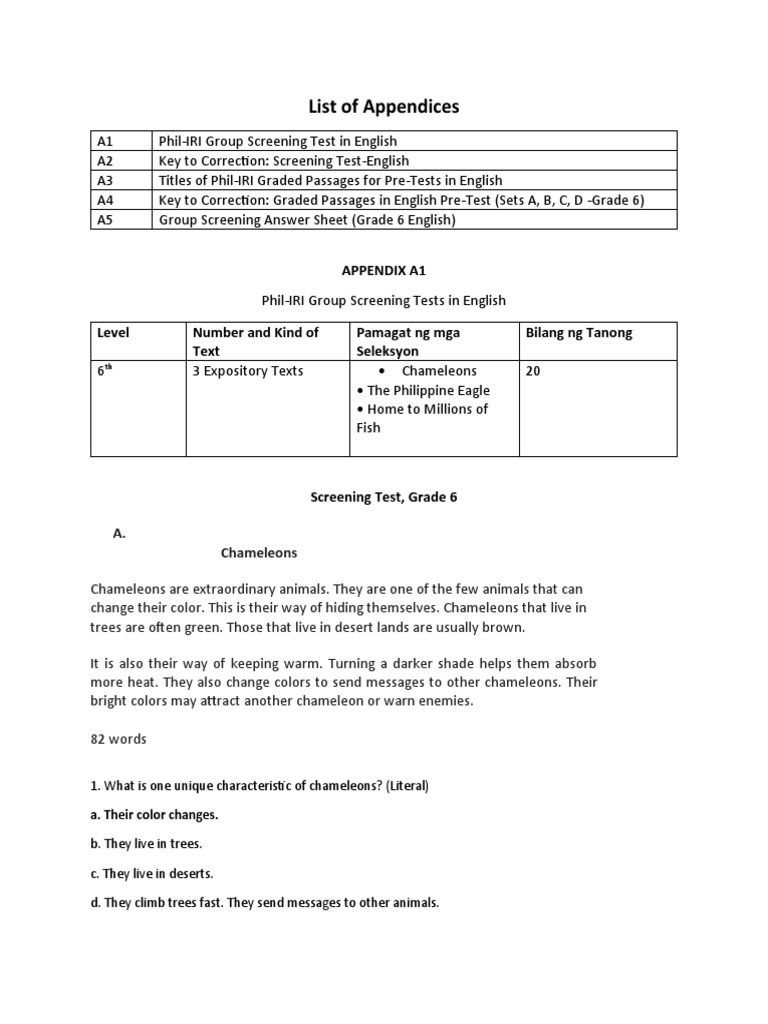 List of Appendices: Appendix A1 | Download Free PDF | Anger | Laughter