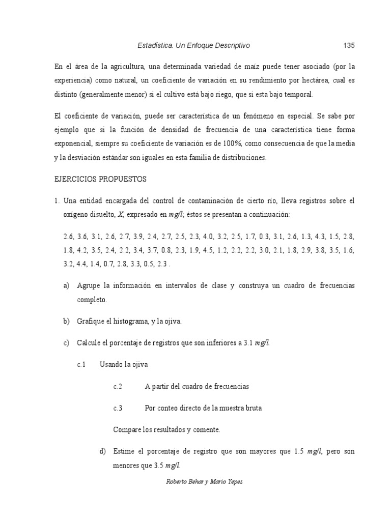 Taller Cap 2 | PDF | Desviación Estándar | Mediana
