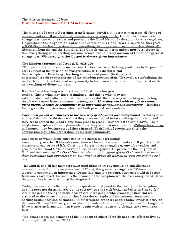 The Mission of Evangelization: Distinct Contributions of the ...