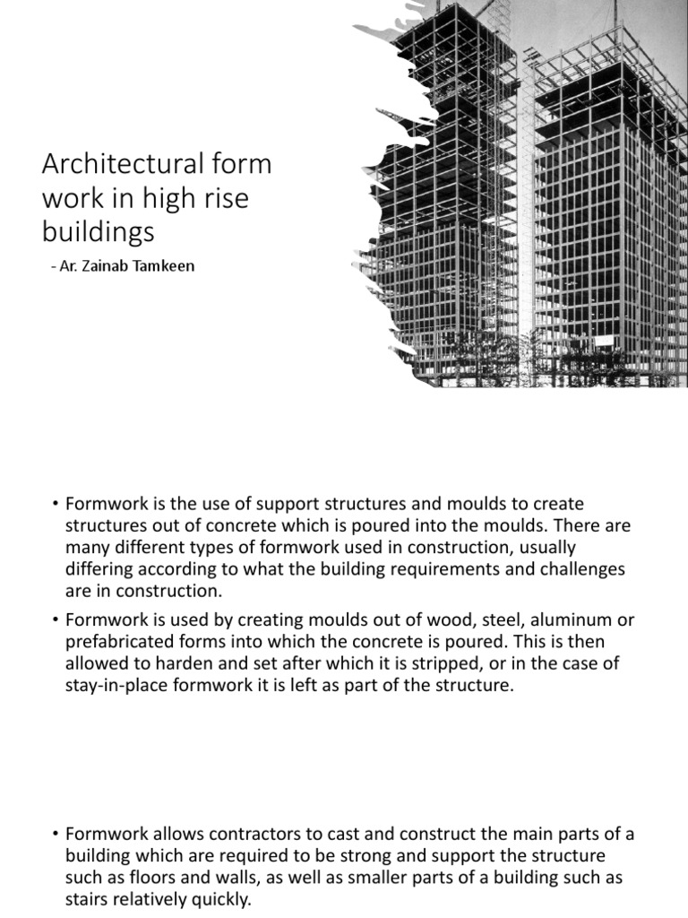 Architectural Formwork in High Rise Construction | PDF | Concrete ...