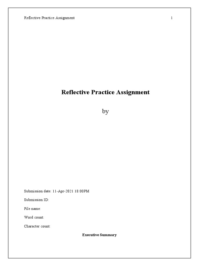 Reflective Practice Assignment | Download Free PDF | Project Management ...