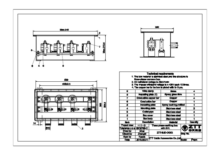 13 Drawing ZTT Link Box With SVL 3ph | PDF