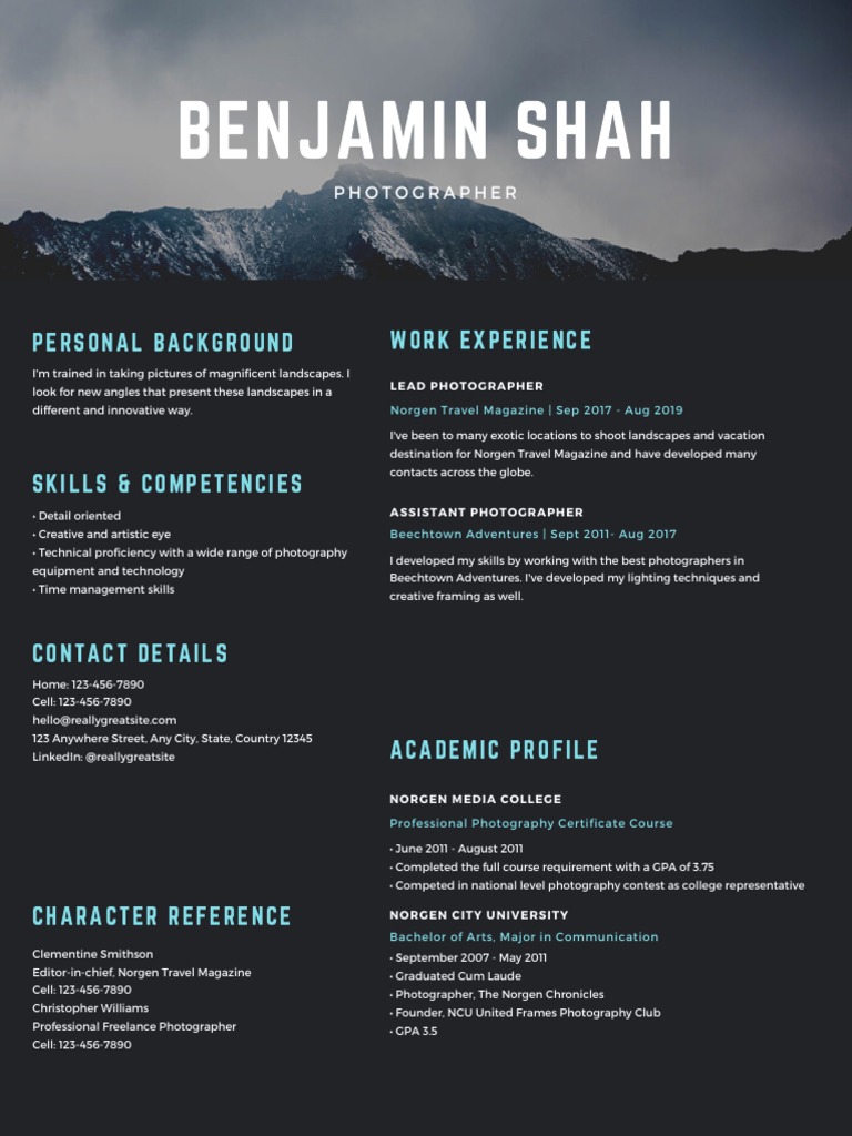 Benjamin Shah: Personal Background Work Experience | PDF | Artistic ...