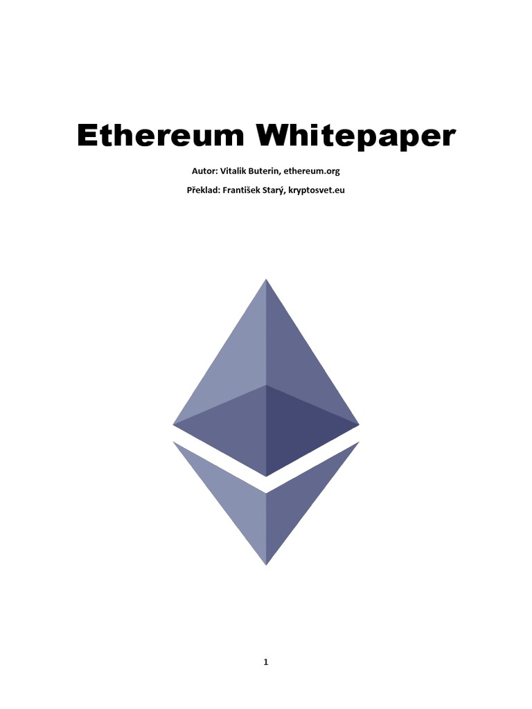 Ethereum Whitepaper - Český Překlad | PDF