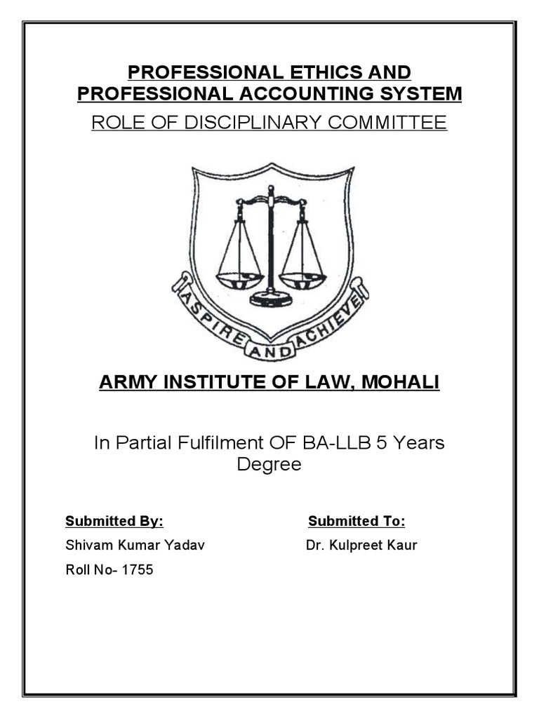 Role and Powers of Disciplinary Committees | PDF | Advocate | Supreme ...