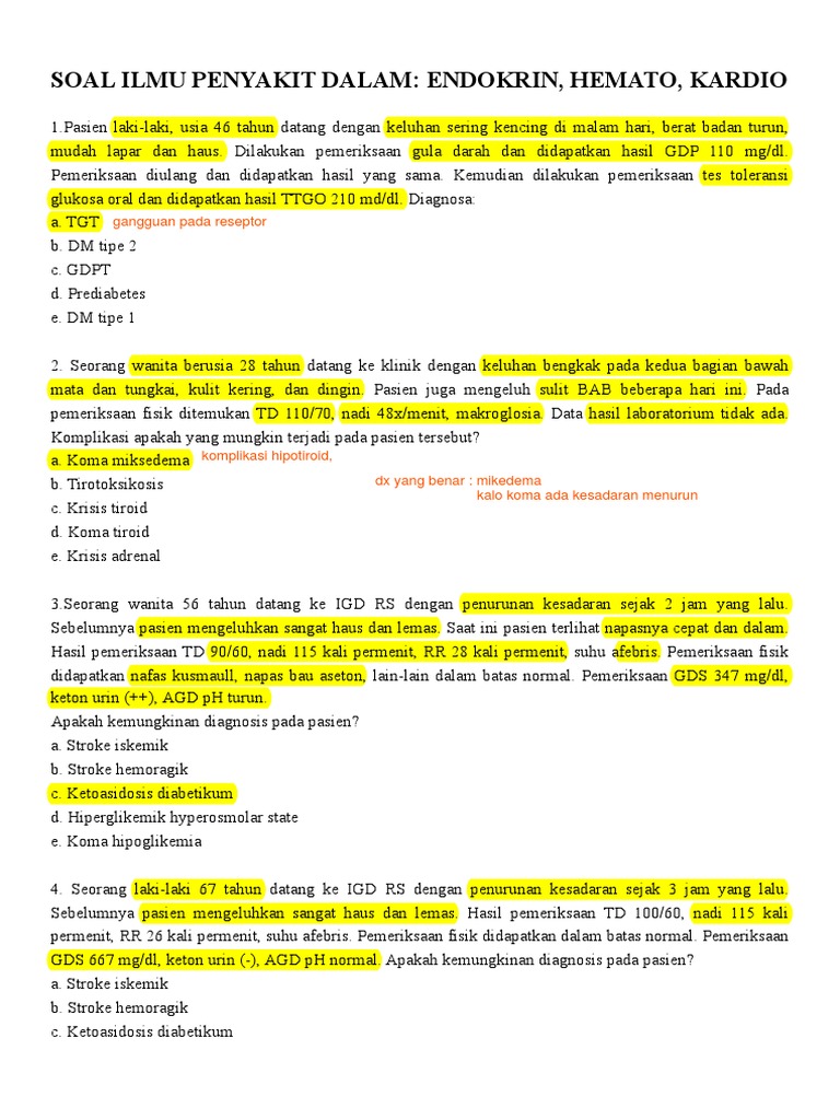 Soal Ipd | PDF | Kesehatan Holistik
