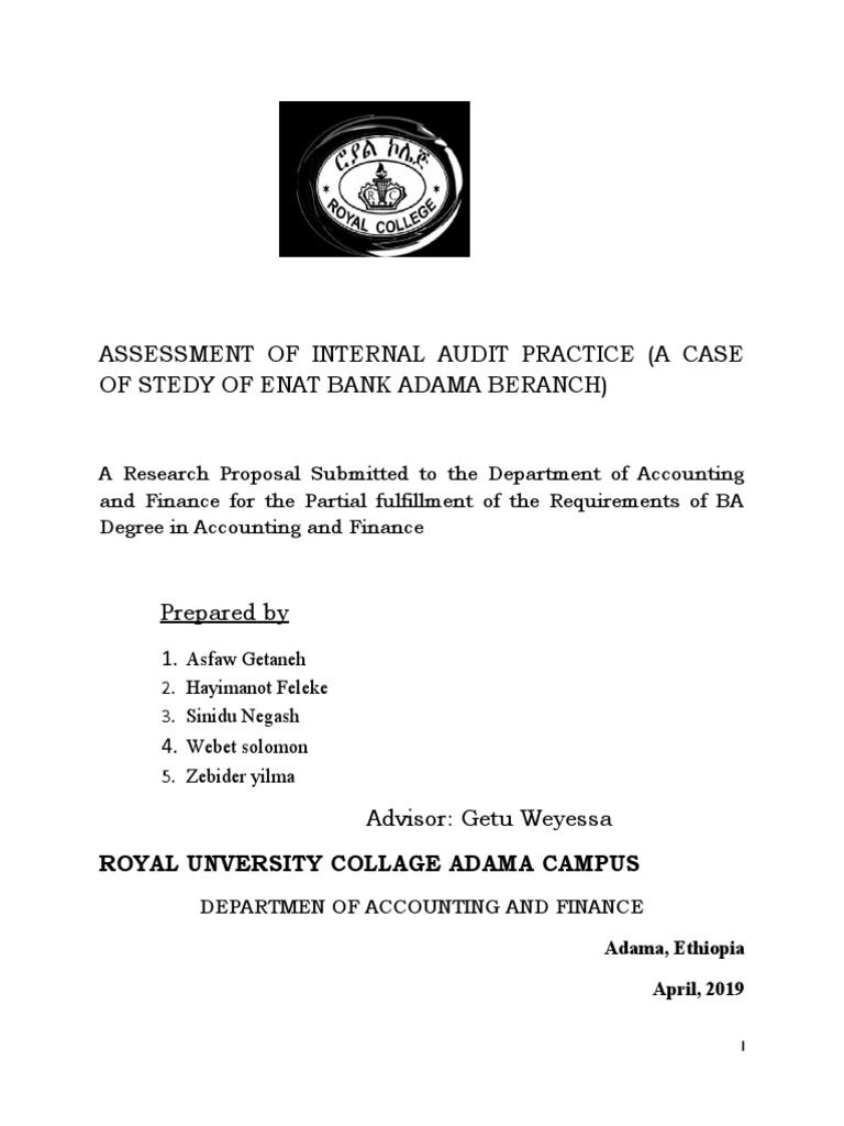 Assessment of Internal Audit Practice | PDF | Internal Audit | Internal ...