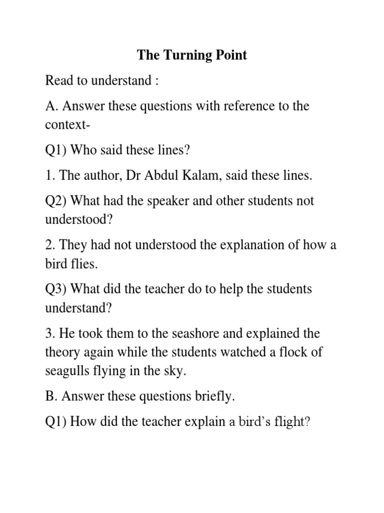 The Turning Point .... Notes | PDF