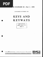 Metric Key & Keyway Dimensions Per ISO/R773 - Js9 Width Tolerance | PDF ...