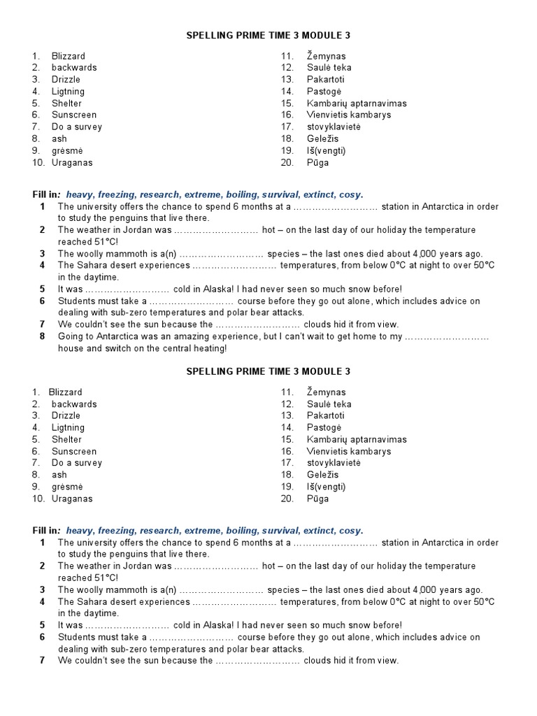 Prime Time 3 Module 3 Part 1 and Part 2 | Download Free PDF | Climate ...