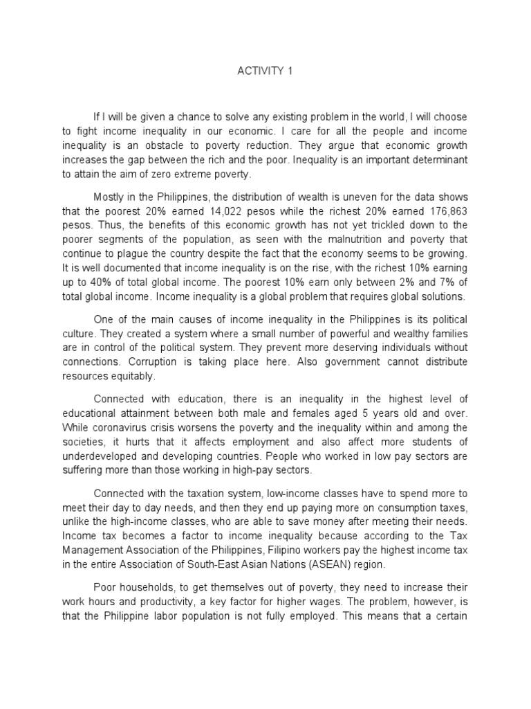 Philippine Problems | PDF | Economic Inequality | Discrimination & Race ...