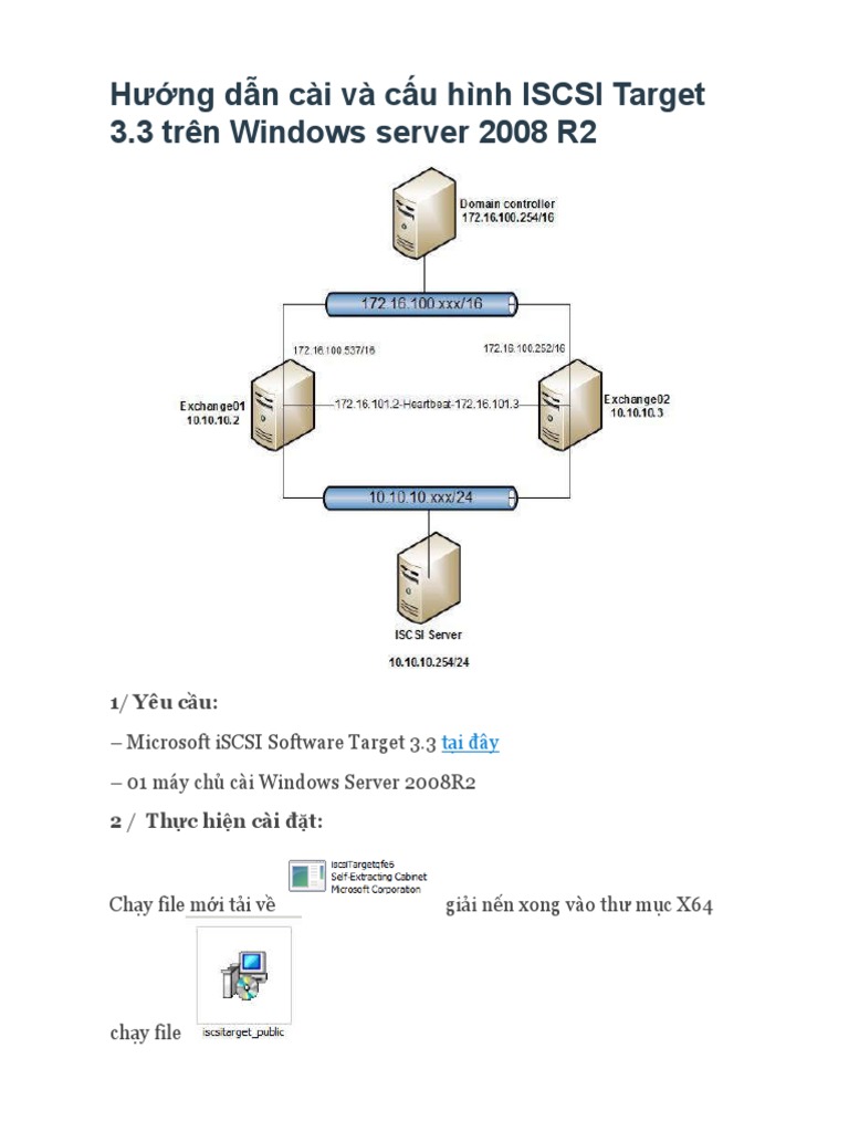 Huong Dan Cai Va Cau Hinh Iscsi Target 3 | PDF