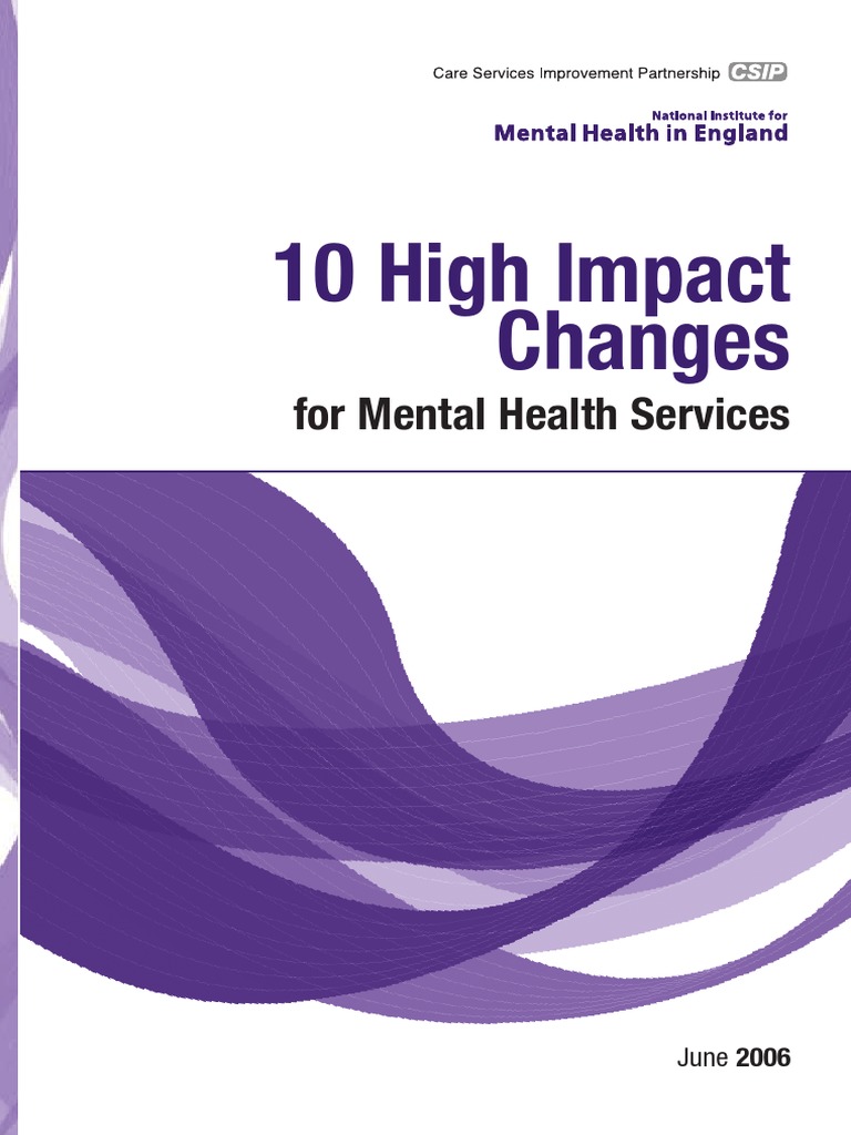Nimhe 10 High Impact Changes | PDF | Caregiver | Mental Health