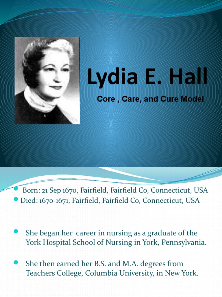 Lydia E. Hall: Core, Care, and Cure Model | PDF | Nursing | Hospital
