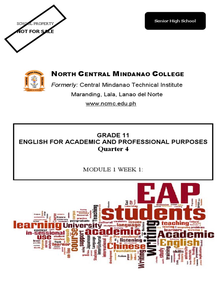 EAPP Module 4th Quarter Week 1 | PDF | Persuasion | Rhetoric