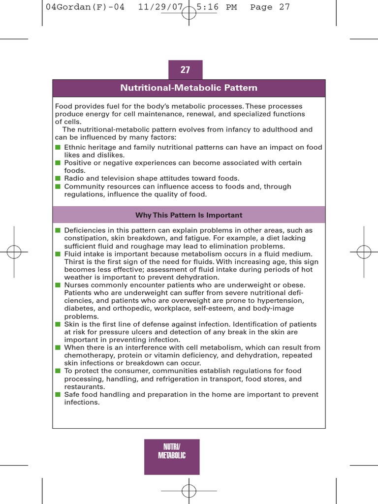 4.nutritional-Metabolic Pattern | PDF | Body Mass Index | Obesity