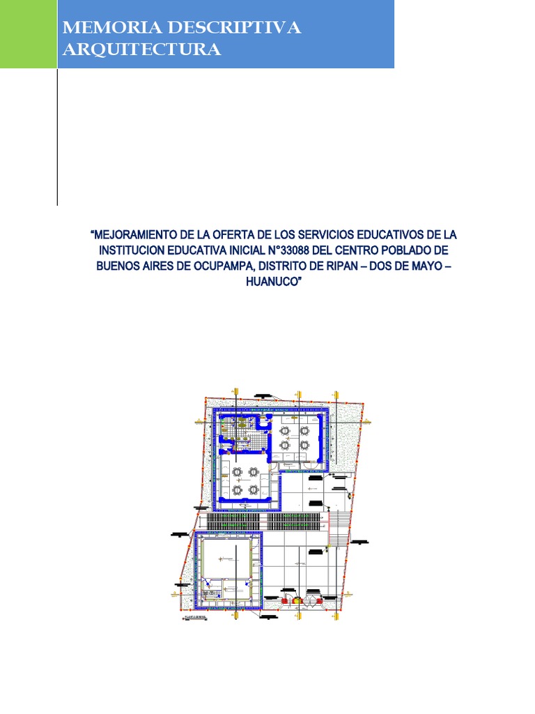 Mem. Arqui. Inicial Ocupampa | Descargar gratis PDF | Educación avanzada