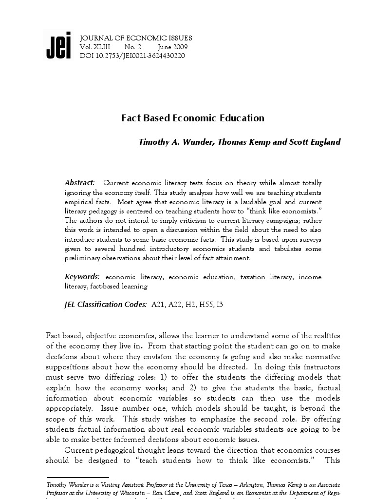 Fact Based Economic Education | PDF | Social Security (United States ...