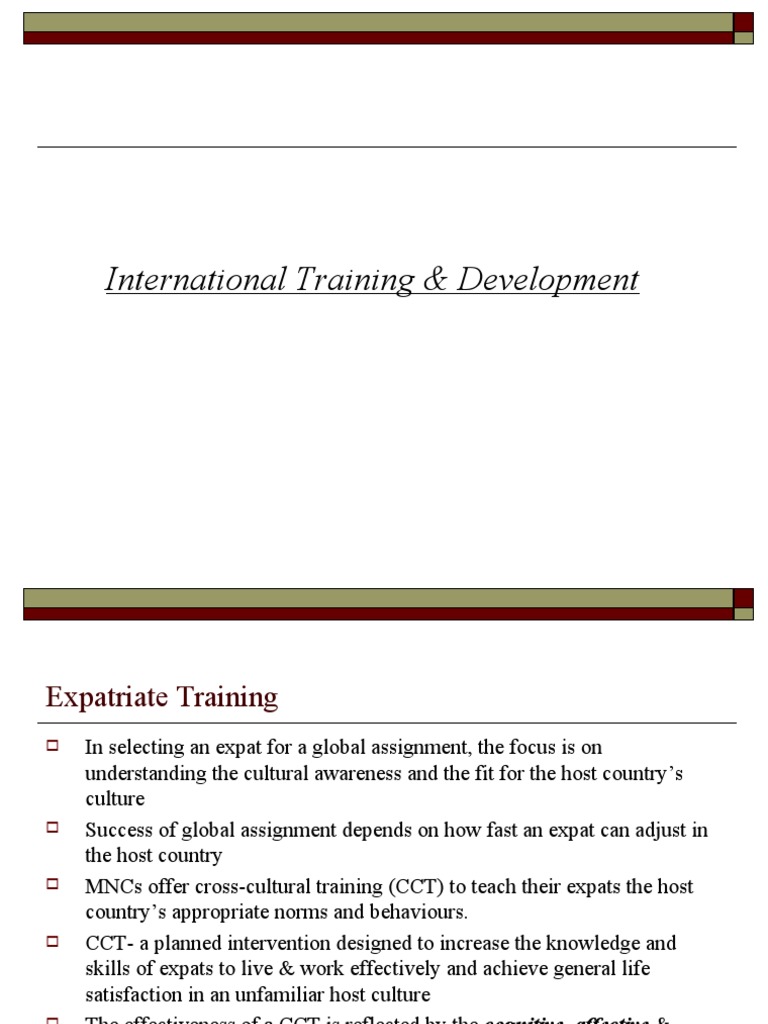 International Training & Development | PDF | Goal | Neuropsychological Assessment