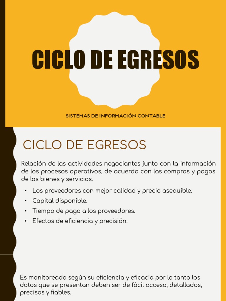 Ciclo de Egresos | PDF | Inventario | Planificación de recursos ...