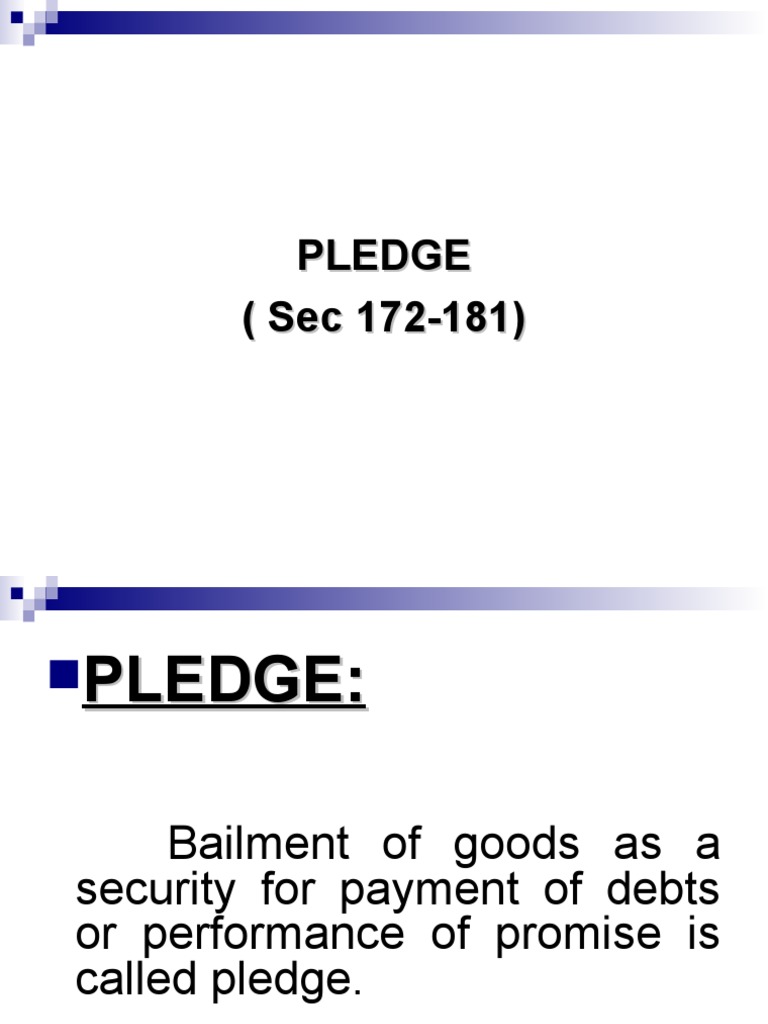 Pledge | PDF | Property Law | Private Law