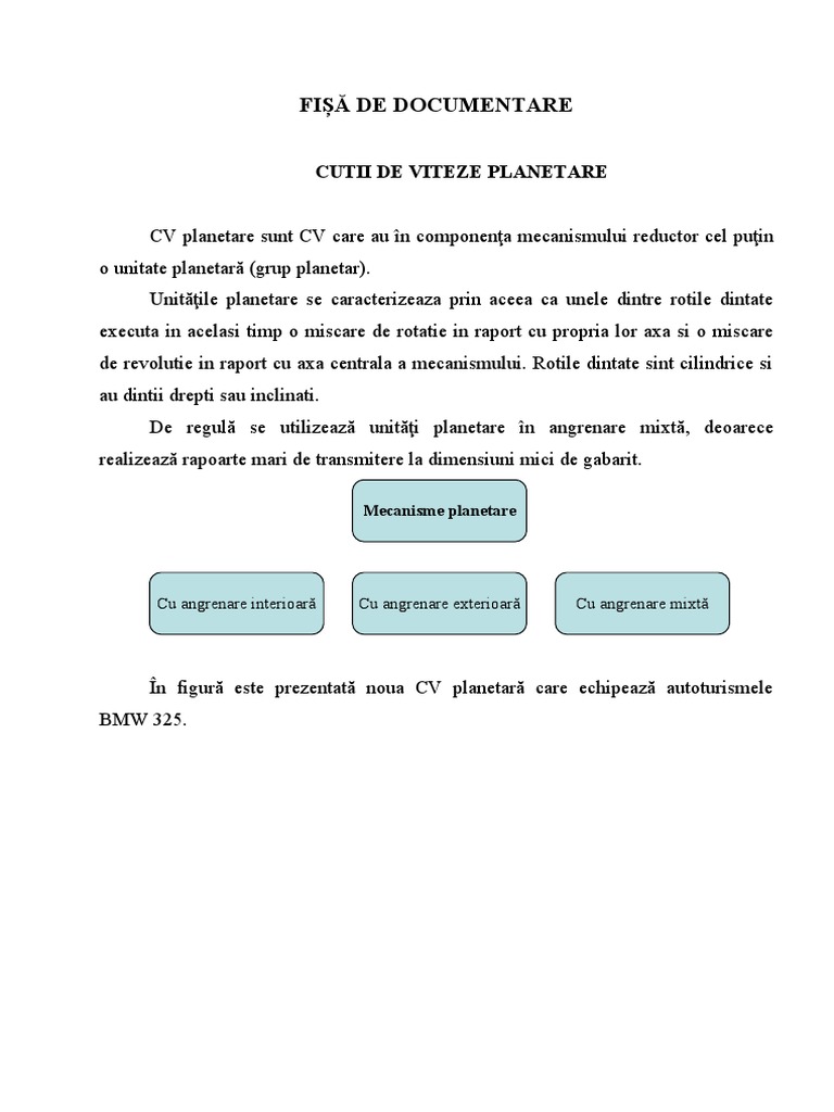 FISA DE DOCUMENTARE-arbori Planetari | PDF