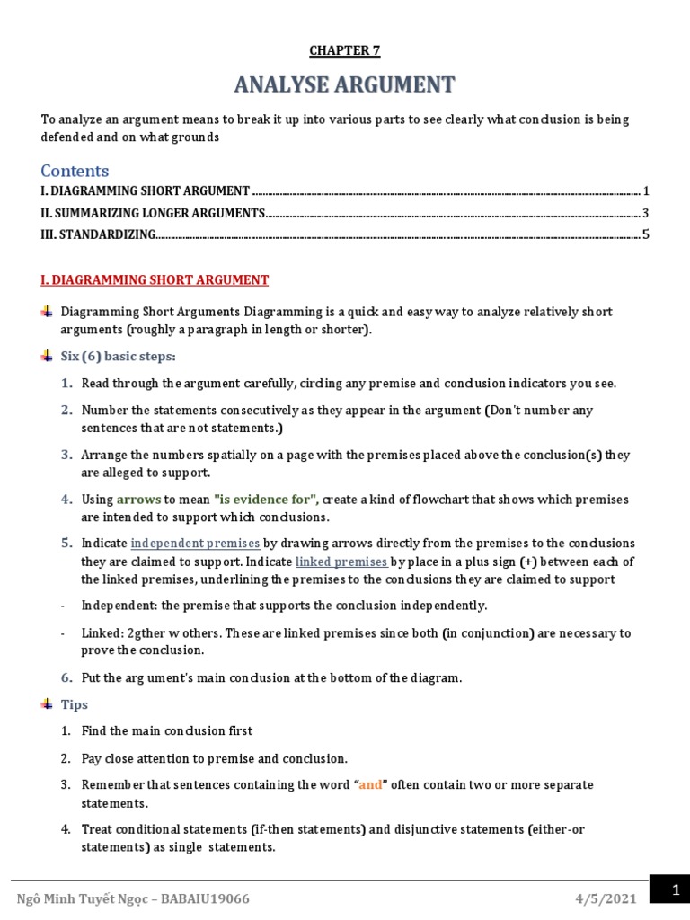 Critical Thinking Chapter 7 | PDF | Argument | Philosophical Methodology