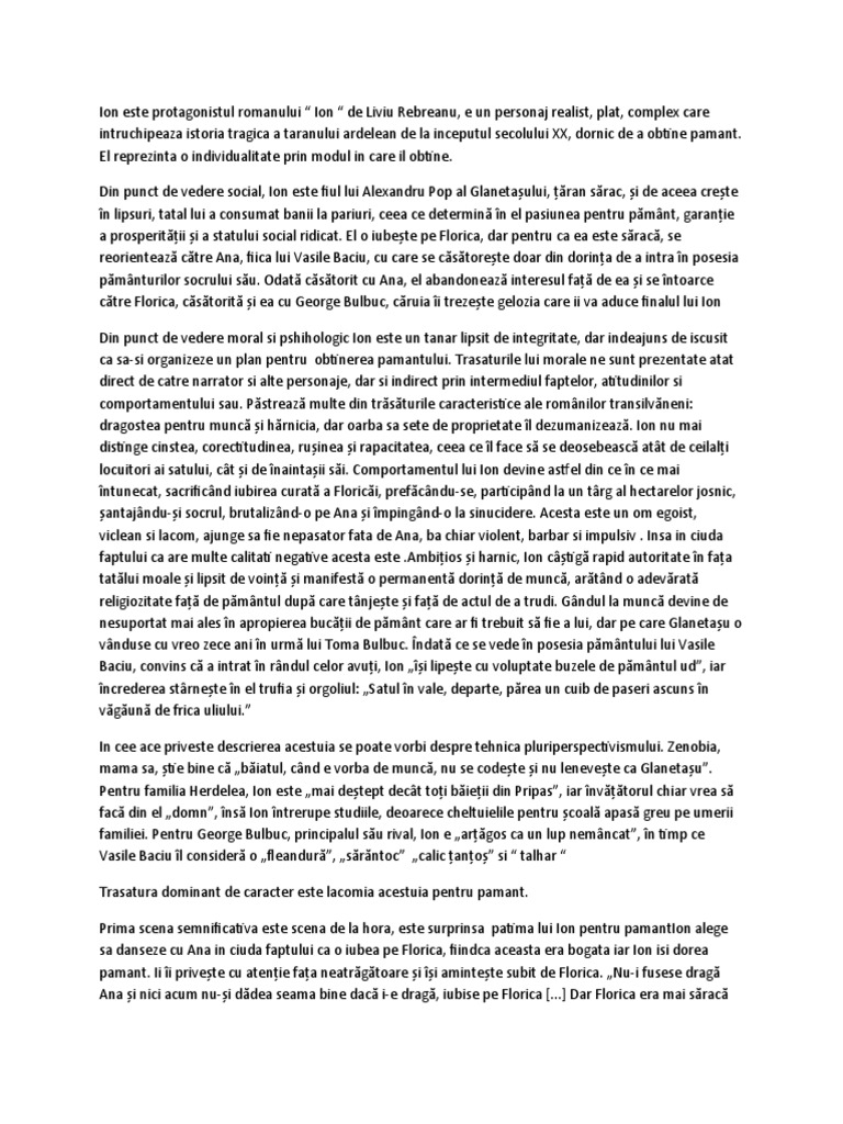 Ion Caracterizare | PDF