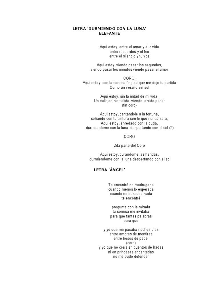 Letras de Musica | PDF | Amor | Entretenimiento (general)