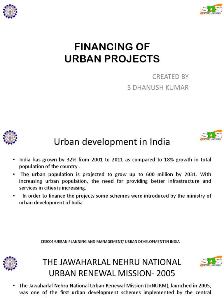 Financing Urban Development in India: An Analysis of Government Schemes ...