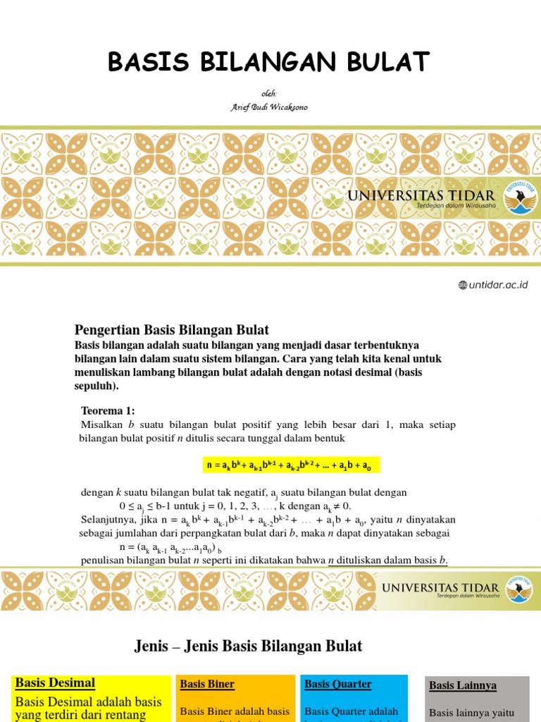 Basis Bilangan Bulat | PDF