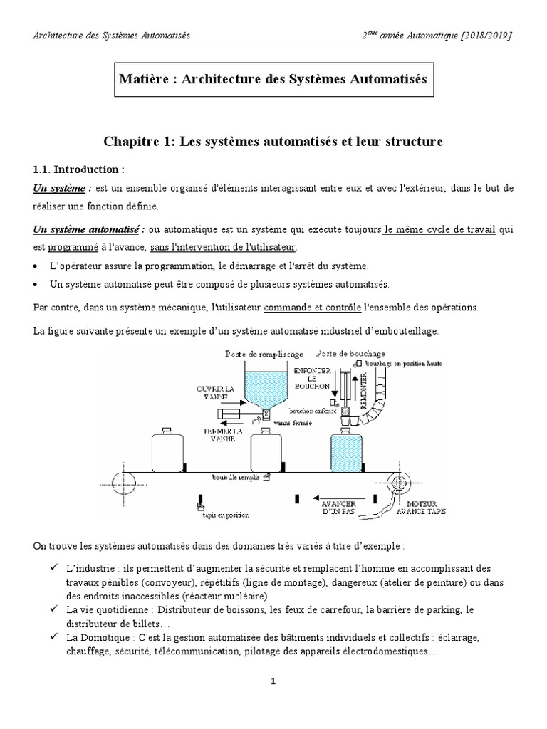 Structure des Systèmes Automatisés | PDF | Capteur | Automate ...