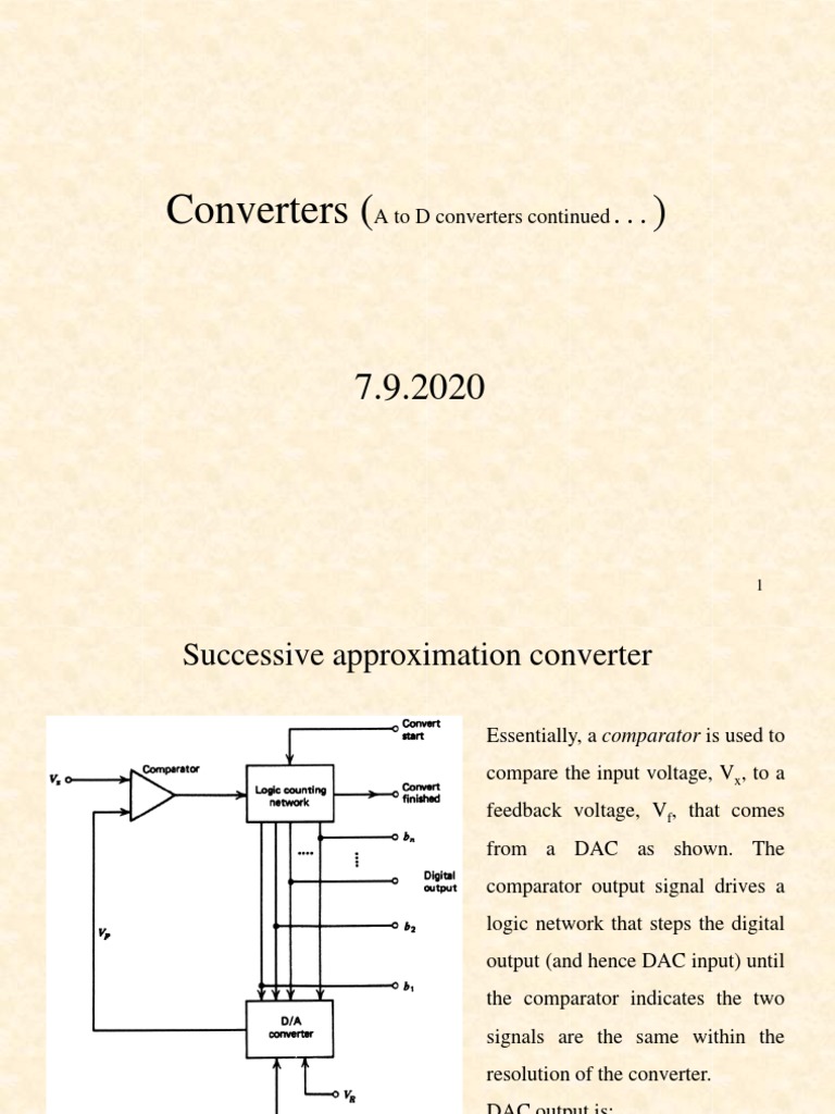 Converters ( ) : A To D Converters Continued | Download Free PDF ...