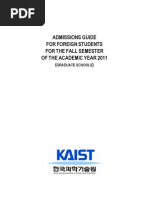 KAIST Admission Guideline For International Applicants 2025 | PDF | Gce Advanced Level (United ...