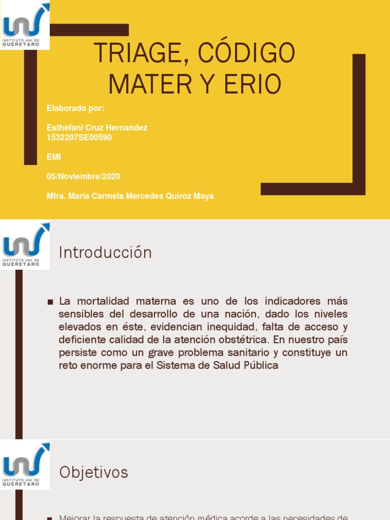 Triage y Código Mater en Salud Obstétrica | PDF | Ciencias sociales