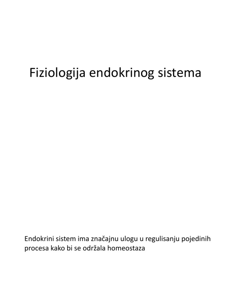 Fiziologija Endokrina 1deo | PDF