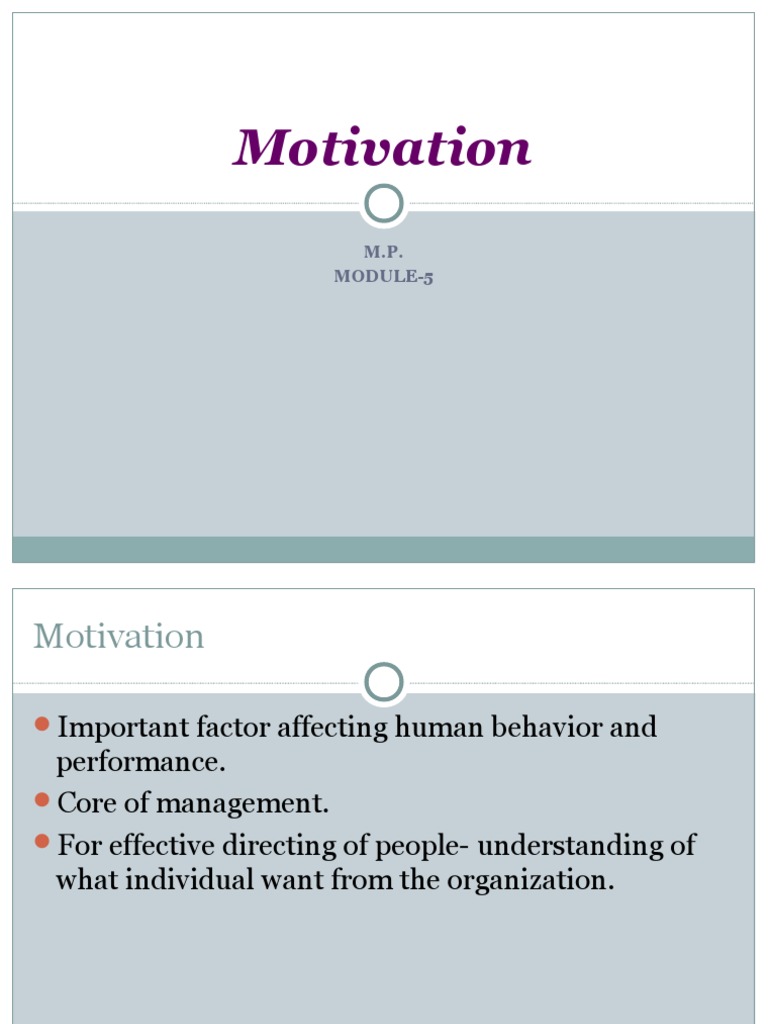 Motivation Theories and Models Explained | PDF | Motivation | Motivational