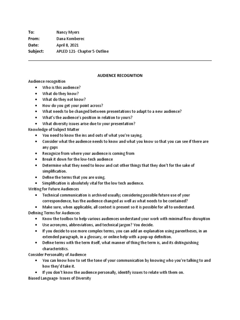 Apled Writing - CHP 5 Summary 1 | PDF | Translations | Human Communication