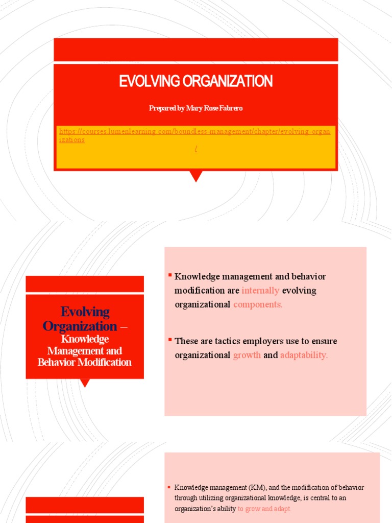Evolving Organization | PDF | Knowledge Management | Change Management