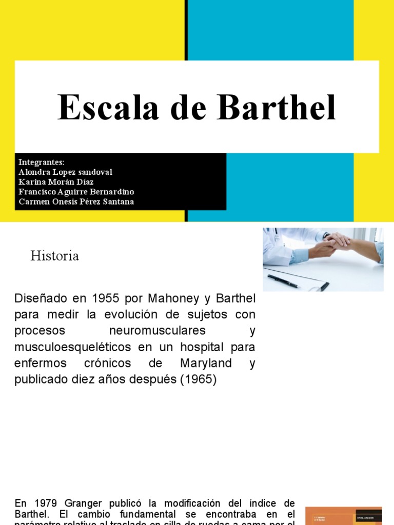 Escala de Barthell. | PDF | Especialidades Medicas | Medicina CLINICA
