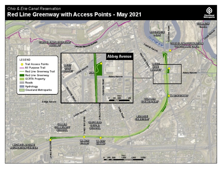 Cleveland Metroparks Red Line Greenway Map | PDF | Land Management ...