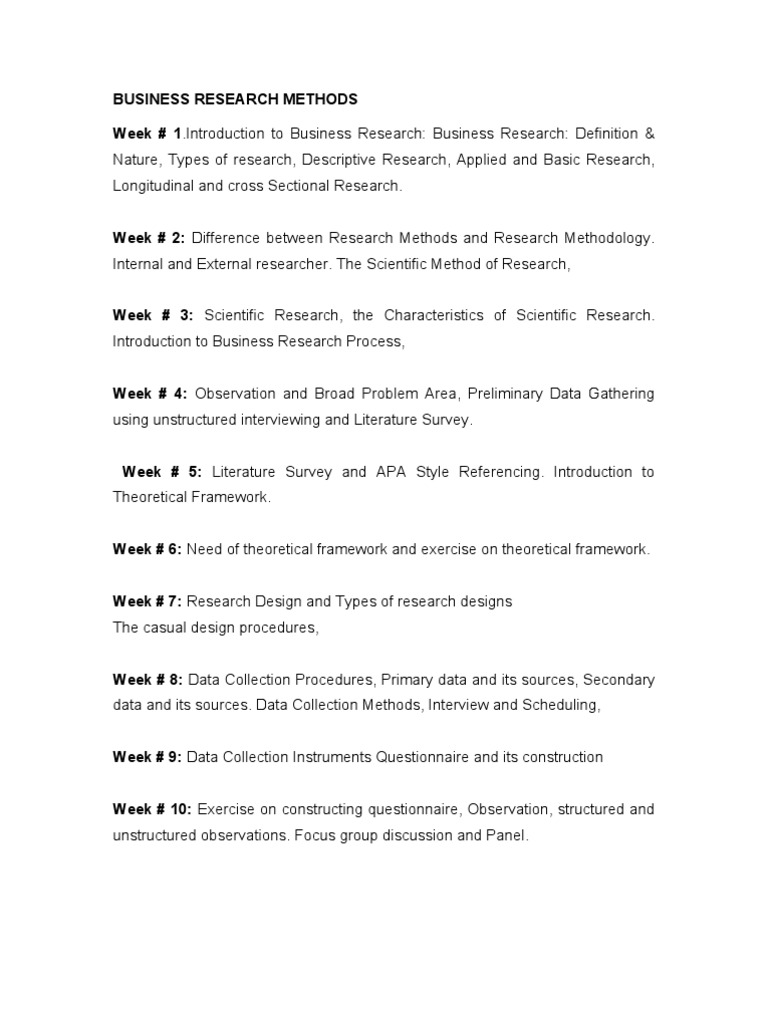 Business Research Methods | PDF